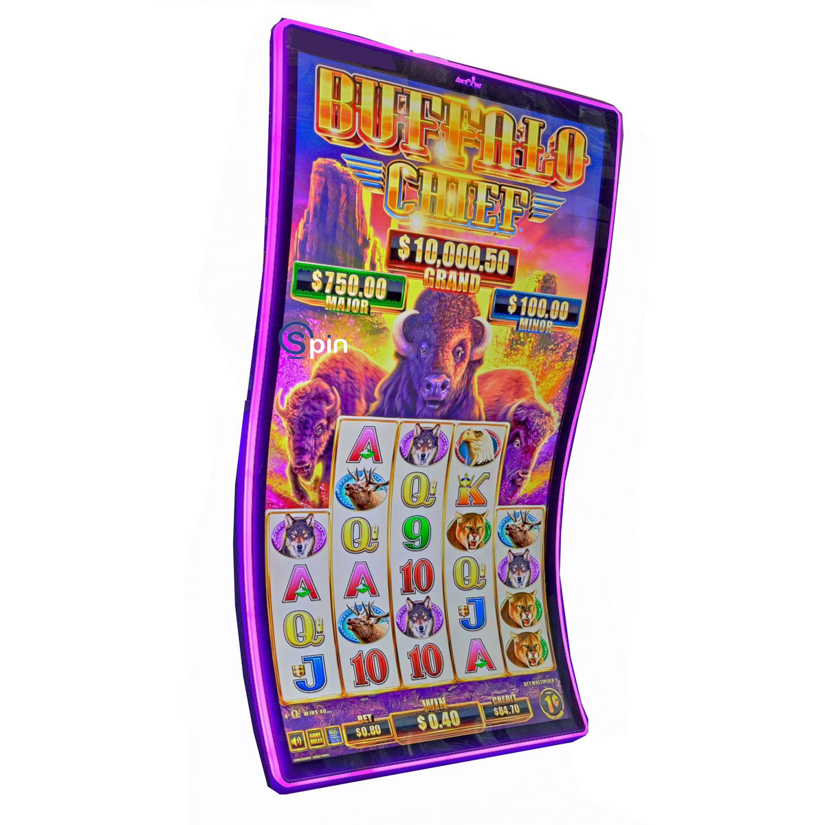 Spin, Inc. - Quality gaming machines & equipment.-SpinInc | LCD, Aristorat Flame, 55 Curve LCD ...